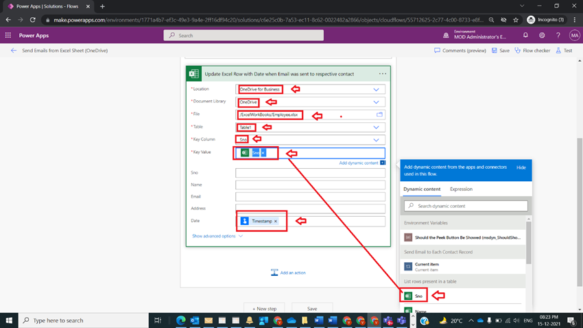 Update A Row In An Excel Table Onedrive In Power Automate